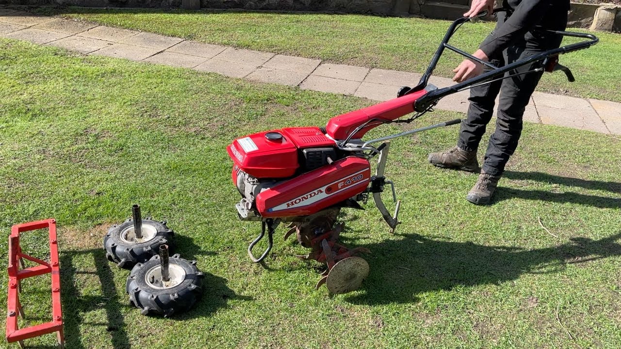 Köp Jordfräs Honda F410 på Klaravik - YouTube