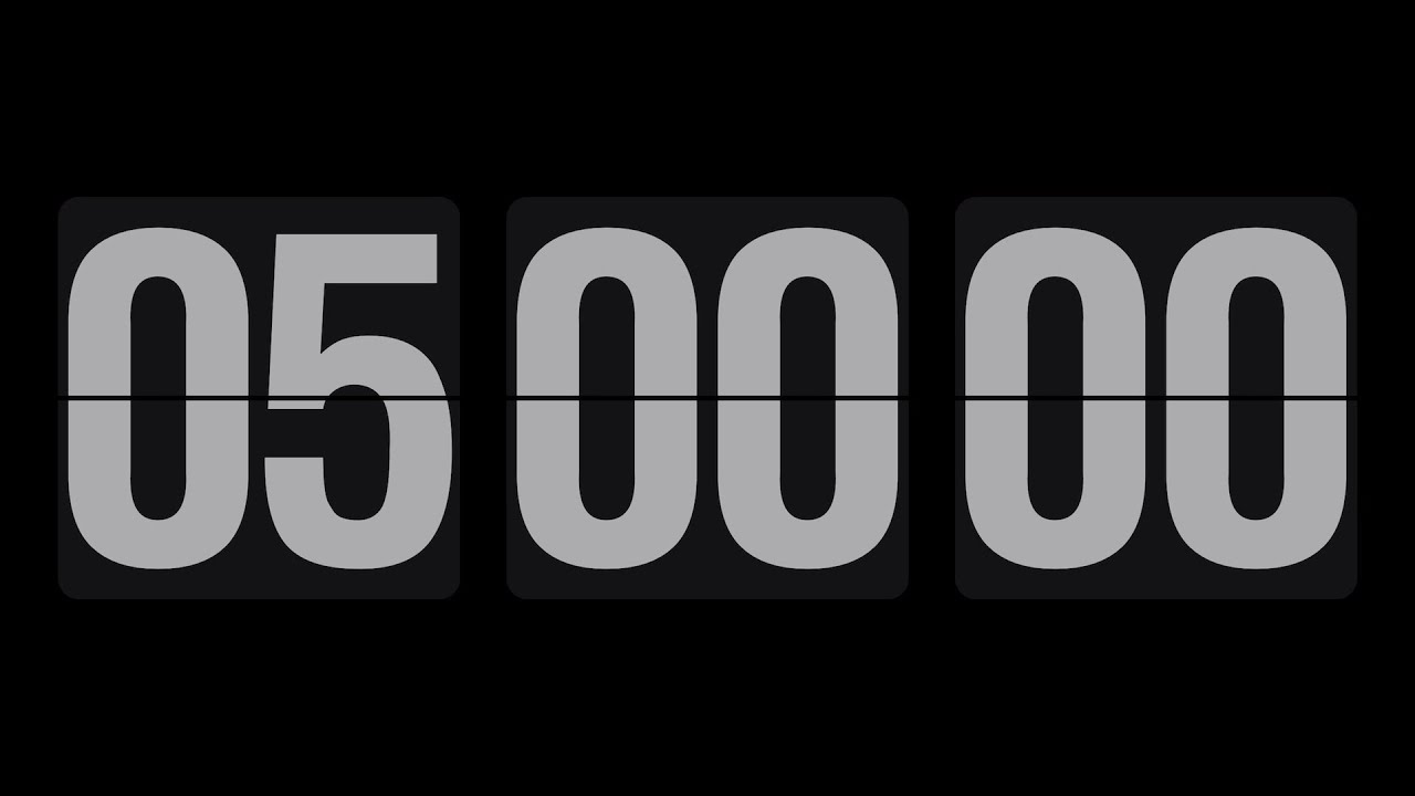 5 hour timer, Timer & alarm flip clock. - YouTube