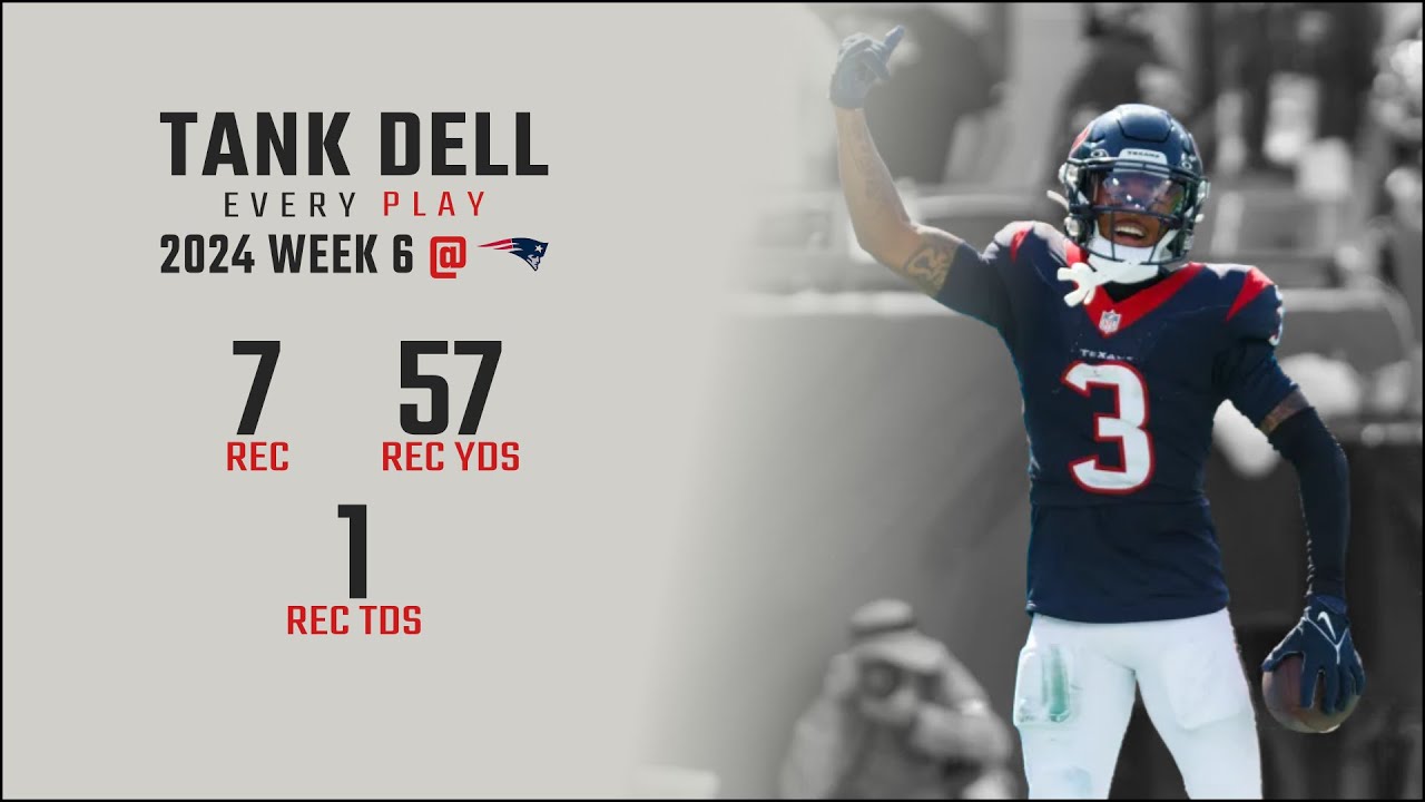 Tank Dell Week 6 Replay: Every Target and Catch @ New England Patriots ...