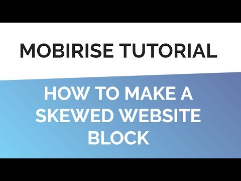 Mobirise Code Editor Tutorial | Skewed Website Block - YouTube
