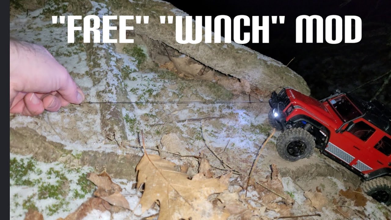 Traxxas, TRX4-m, Defender, "FREE" "WINCH" Mod - YouTube