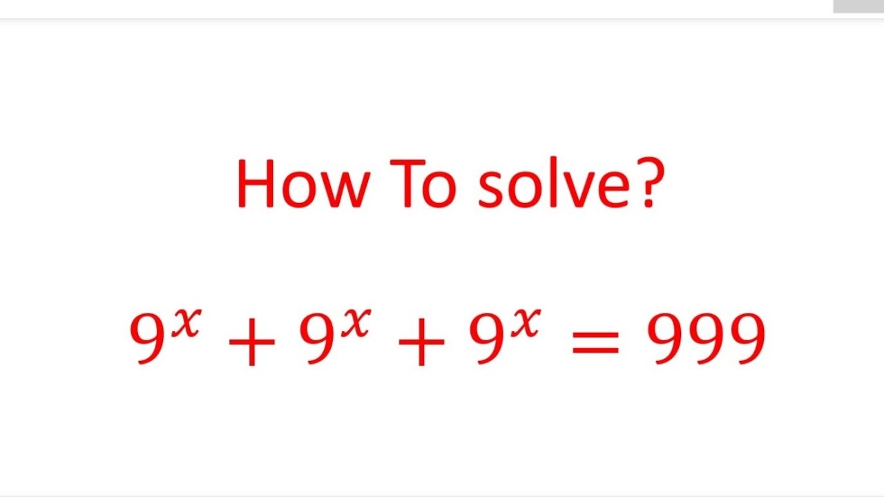 A Olympiad math radical problem | a nice exponent equation solution - YouTube