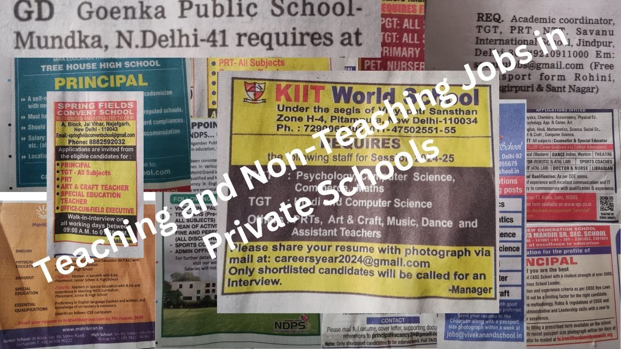 Latest Teaching Jobs Advertised in Newspaper - YouTube