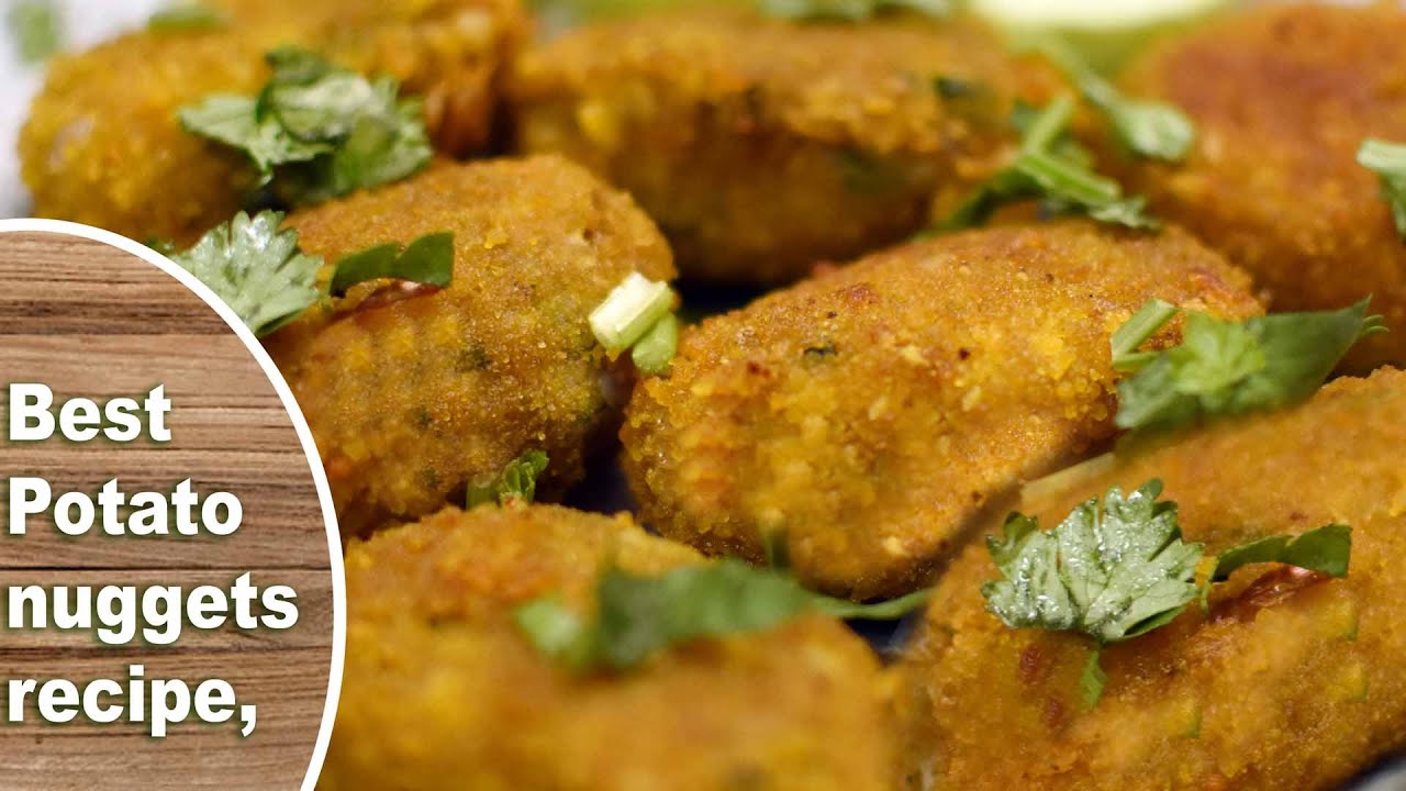 Potato Nuggets Recipe - Restaurants Style Crispy Aloo Spicy Veg Snack ...