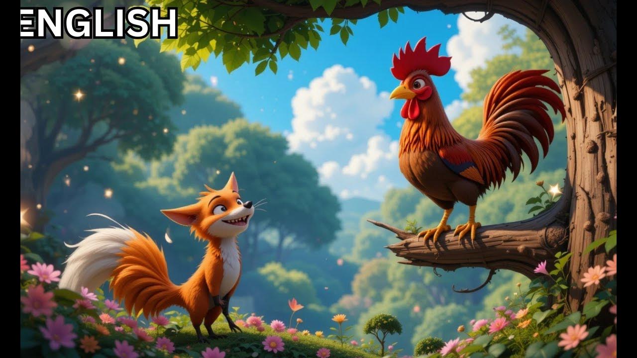 The Fox and the Clever Rooster || Moral Story || English Moral Stories ...