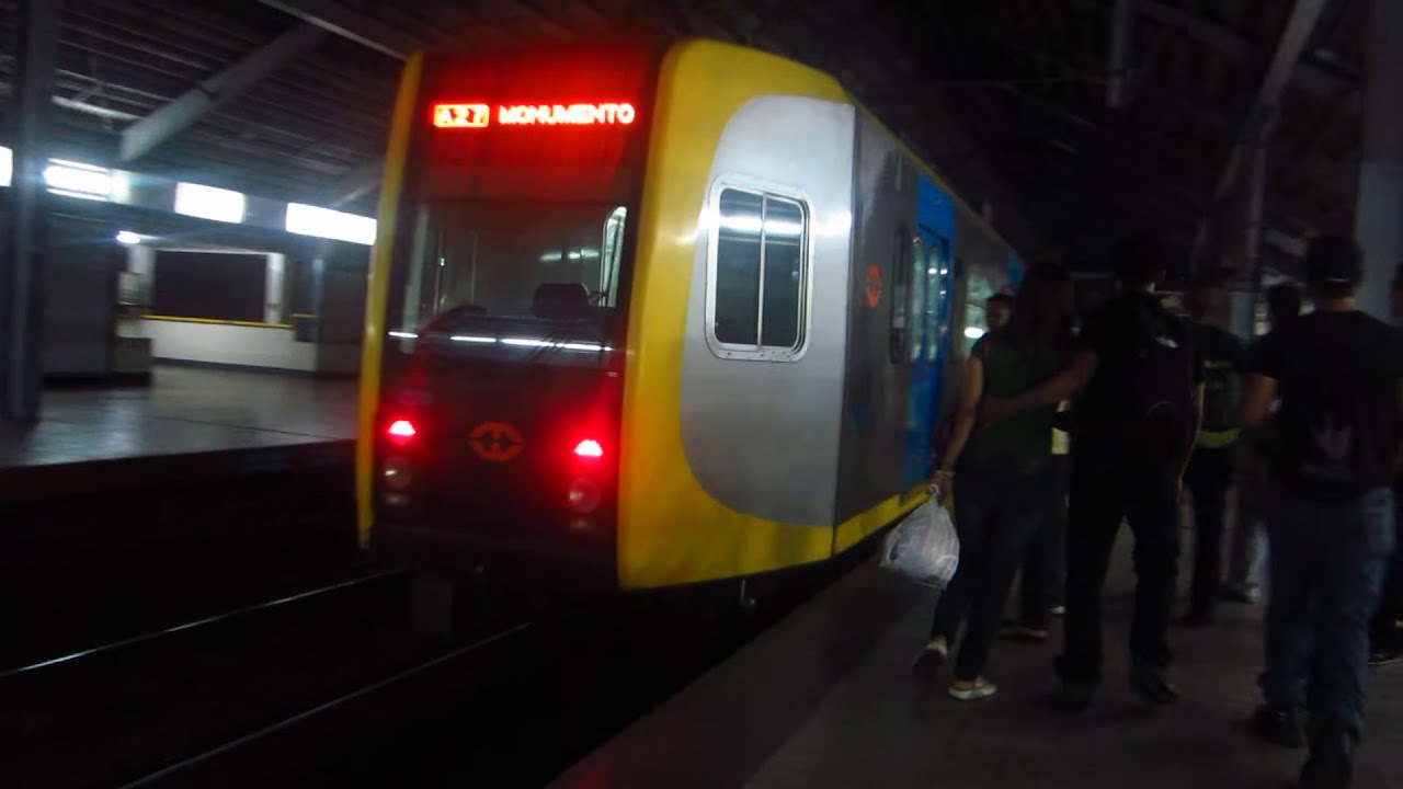 LRT-1 3G 3 Car Formation Entering Baclaran Station From Turnback - YouTube