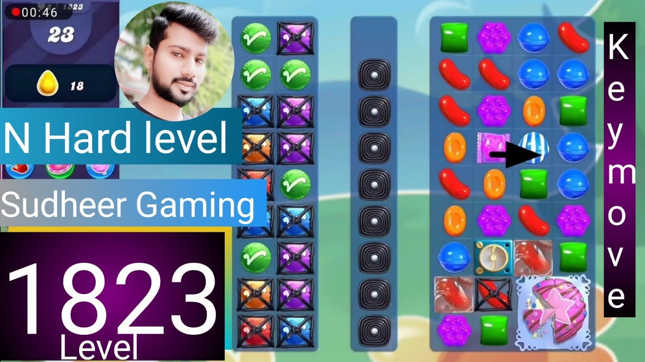 Candy crush saga level 1823 । No boosters। Nightmarishly hard level ...