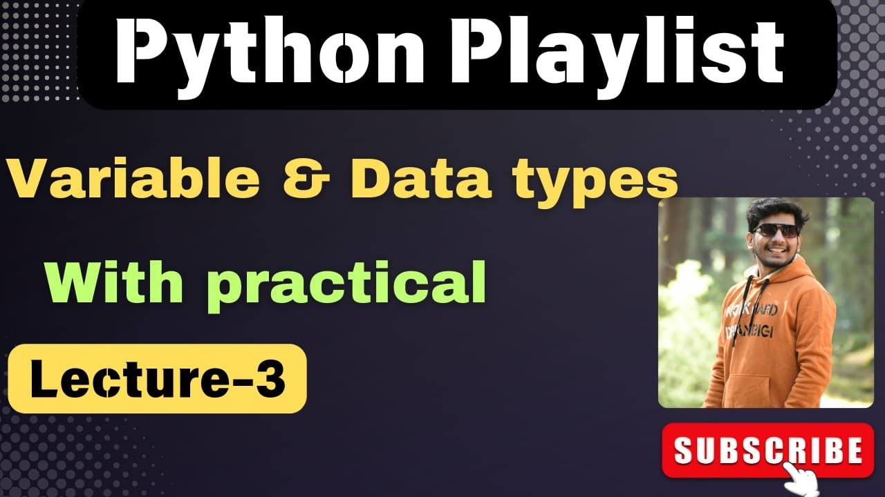 3 Python Data Type And Variables Python Playlist Youtube 6721