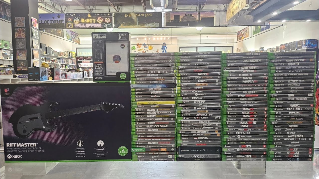 Xbox games priced/cleaned and just put on the shelves this morning. 8 ...