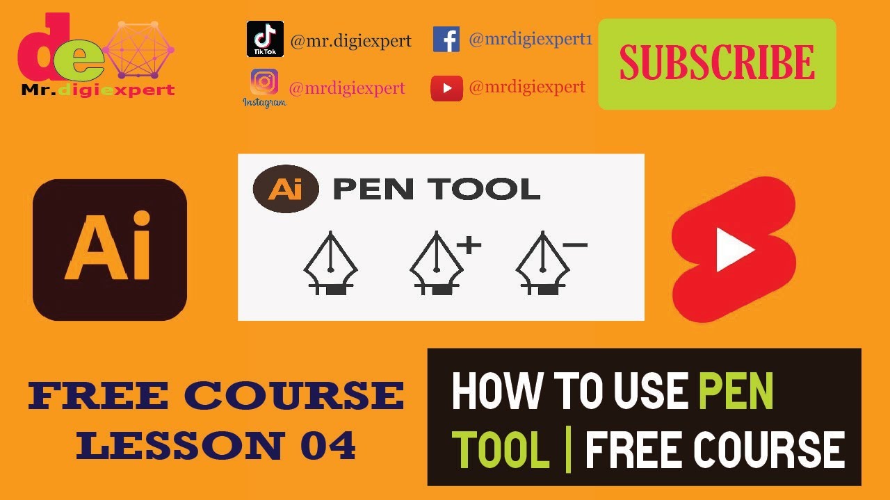 How to use adobe illustrator PEN TOOL | Lesson 04 | Basic Guide ...