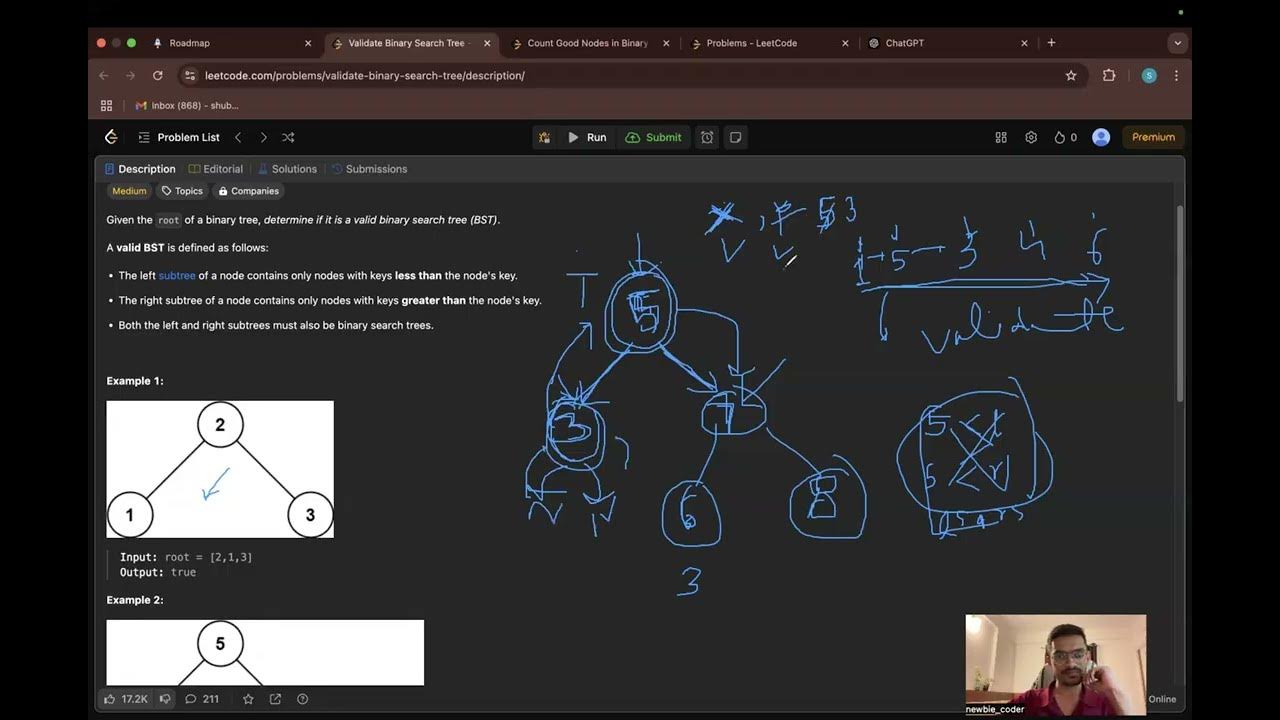 Don't skip this question!! 🔥| Road to FAANG | Validate Binary Search Tree | DFS - YouTube