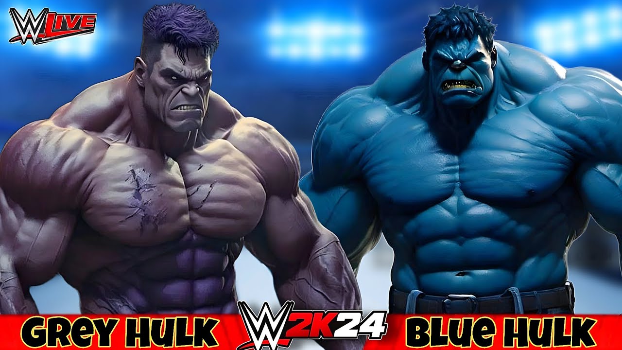 WWE 2K24 - Grey Hulk vs. Blue Hulk Fight | Xbox One S Gameplay - YouTube