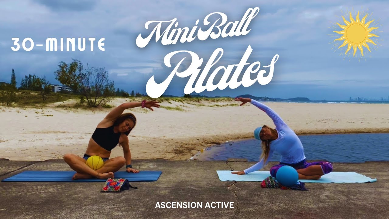 35 MIN BEACH PILATES WORKOUT 🌊 | Sculpting Core, Abs & Glutes with MINI ...