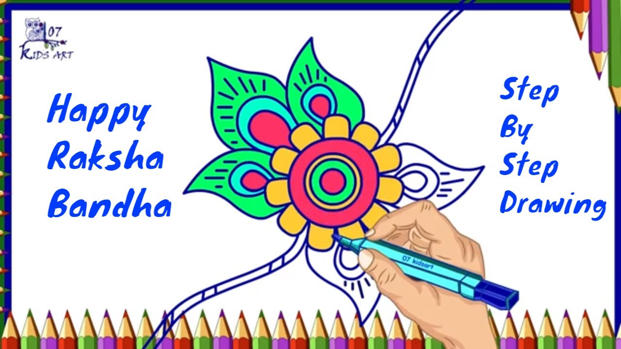How To Draw A Rakhi | @07kidsart #drawing #rakhi #rakshabandhan #viral ...