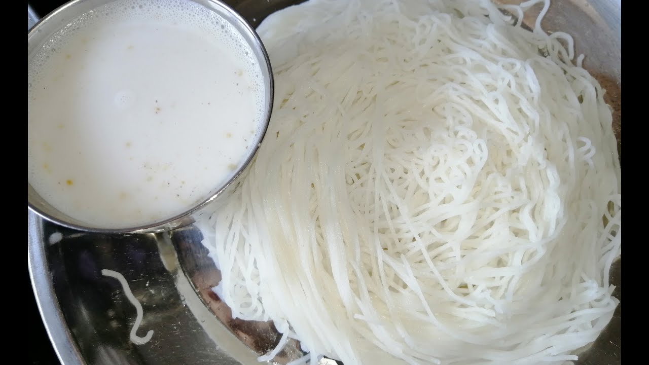 Idiyappam recipe in tamil /Rice noodles recipe /Breakfast recipe/Vish ...