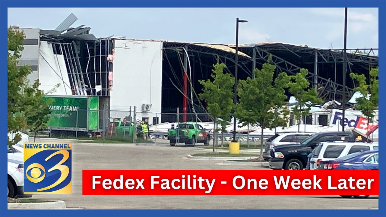 POST TORNADO: A closer look at damage at Portage, Mich. FedEx facility ...