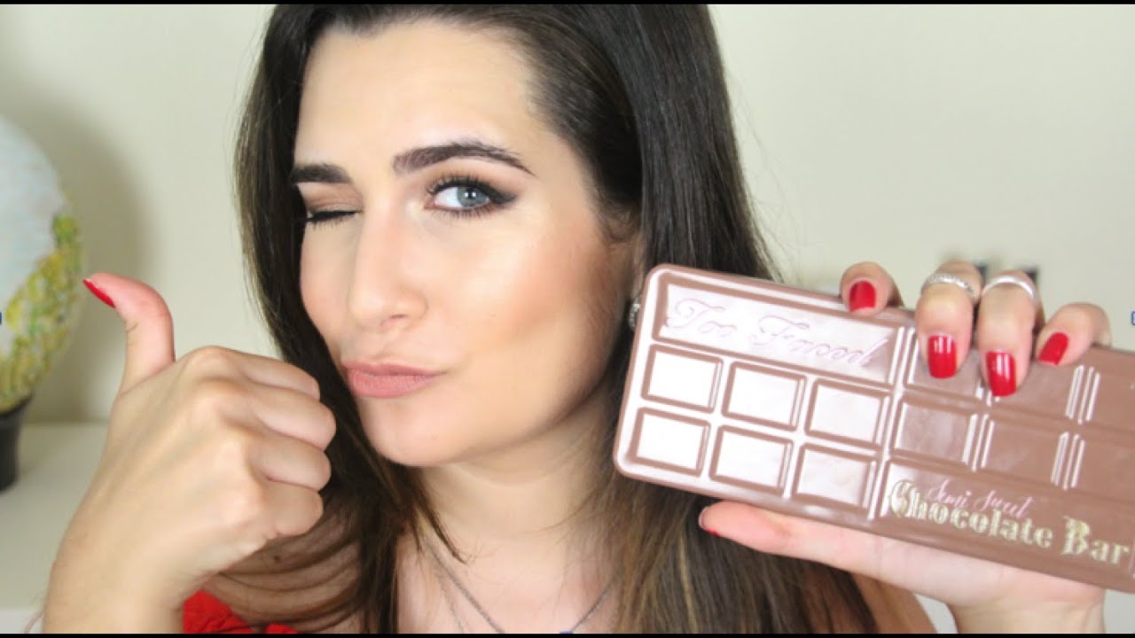 Review e Tutorial | Chocolate Bar Semi Sweet Too Faced - YouTube