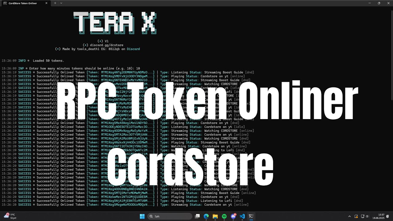 RPC Token Onliner | CordStore - YouTube