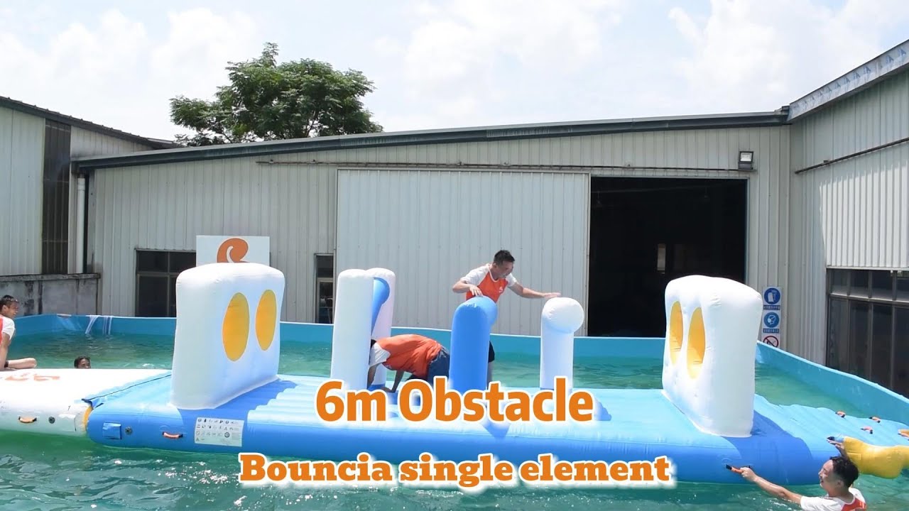 Bouncia Single Floating Water Park Elements - 6m Obstacle - YouTube