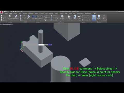 How to use SLICE command in AUTOCAD 3D - Autocad for beginner and advance _ Autocad tutorial ...