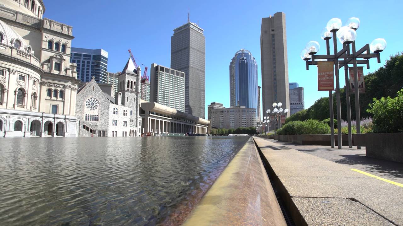 Reflecting Pool - Christian Science Plaza - YouTube