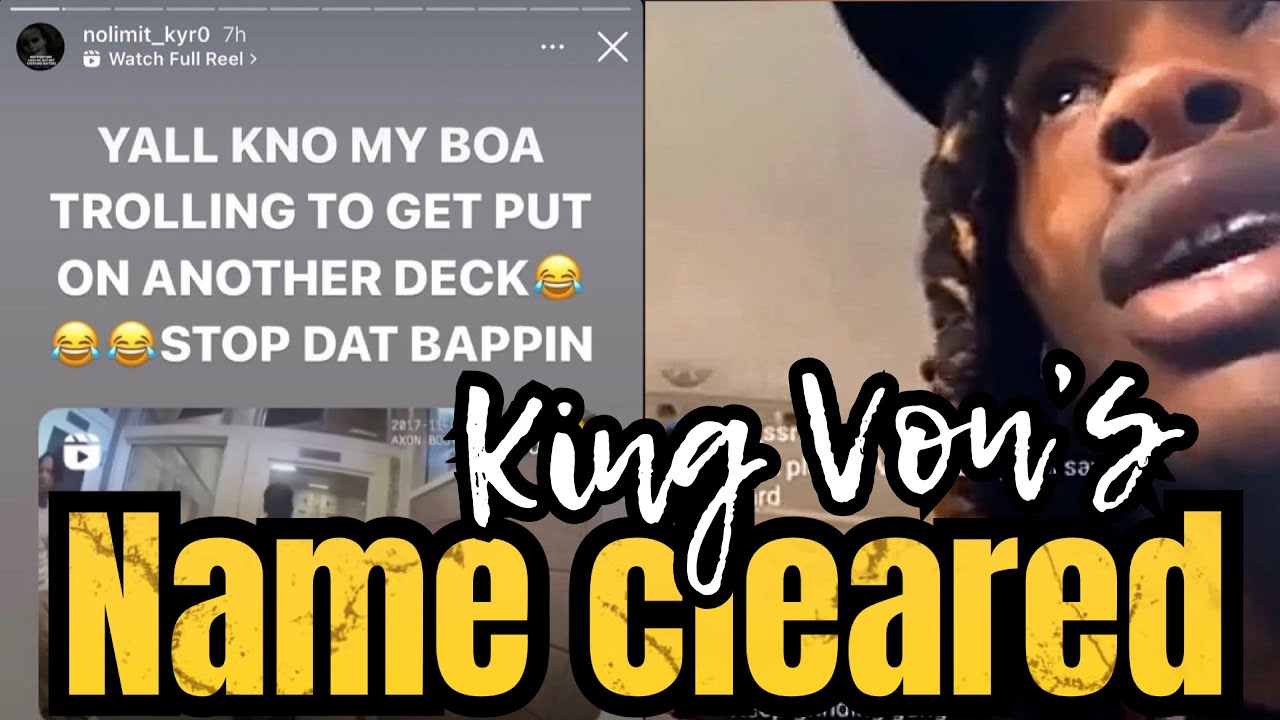 King Von’s Name Cleared STOP PLAYING No Limit Kyro Reacts to Von’s PC ...