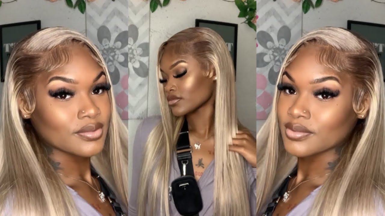 Beautiful Blonde Wig Side Part Install | Alipearl Hair - YouTube