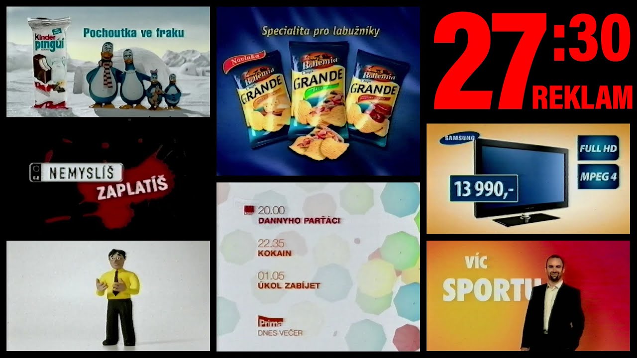 TV Prima - Reklamy a Upoutávky (6. 11. 2009) - YouTube