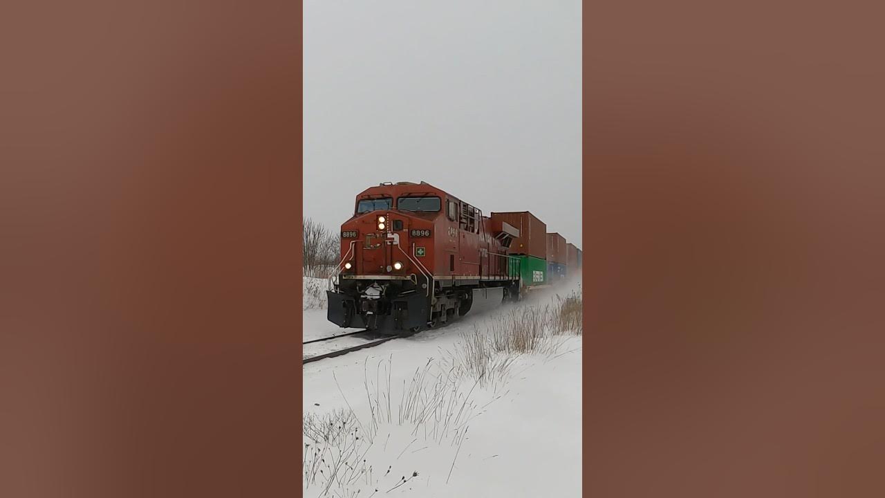 CP 8896 leads CPKC 112-08 south - YouTube