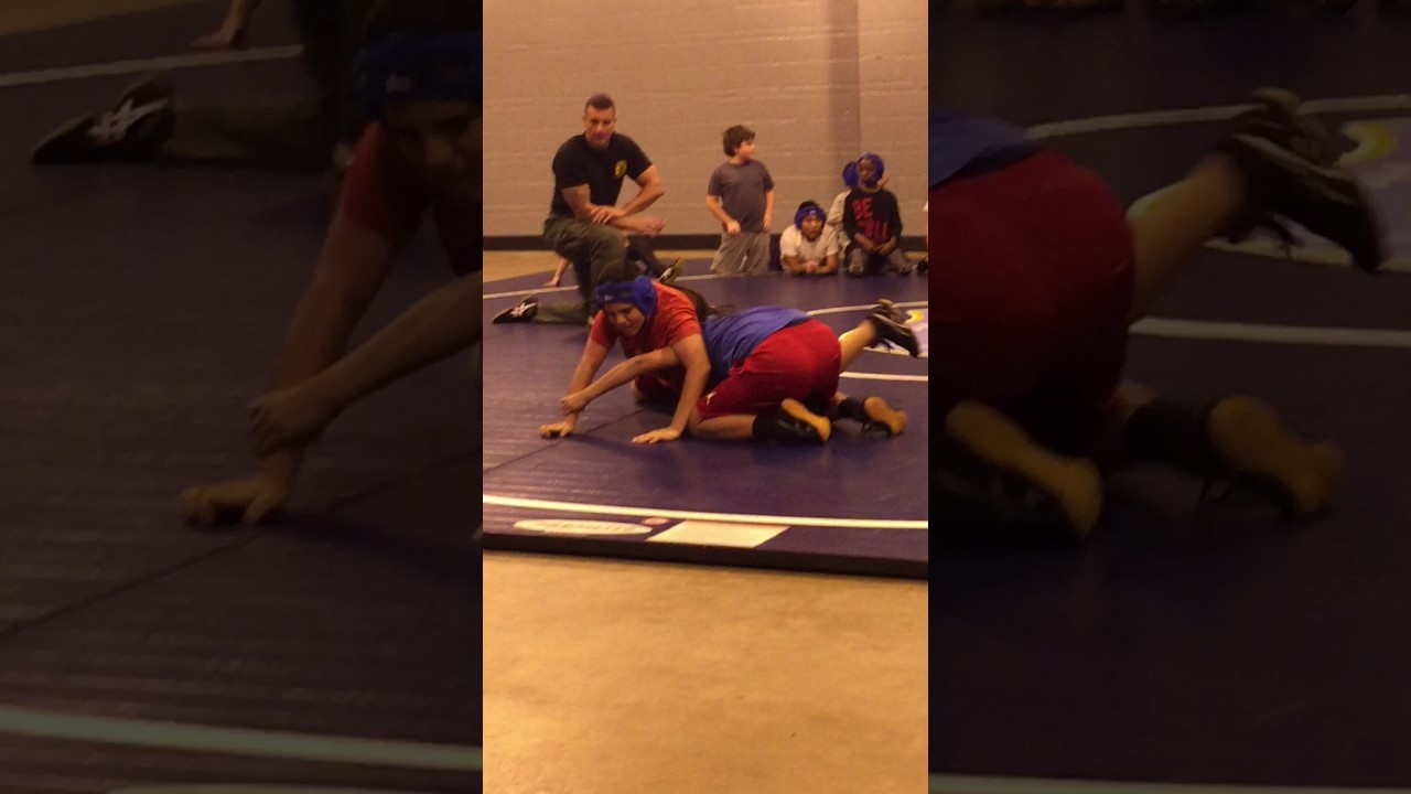 Girl pins Boy! - YouTube