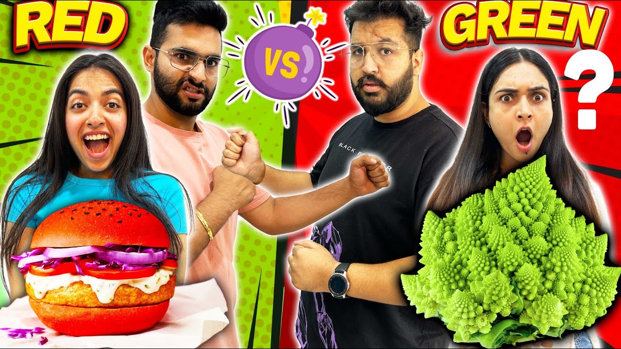Eating Only One COLOR Food Challenge 😱 60 MINUTE Challenge - YouTube
