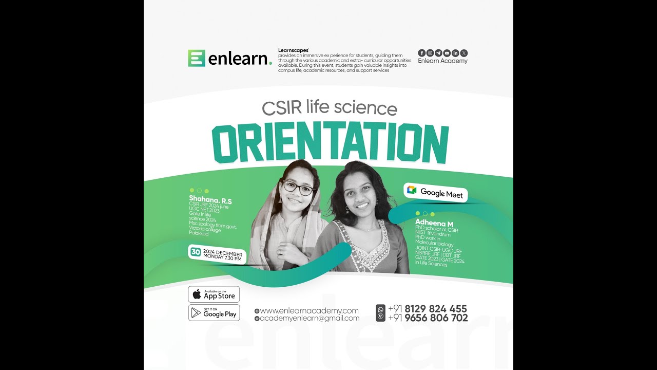 CSIR Life Science Orientation - YouTube