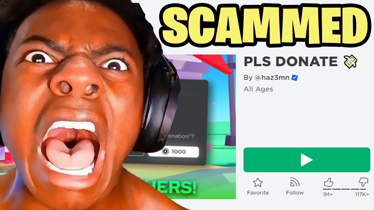 IShowSpeed SCAMMED in Roblox Pls Donate - YouTube