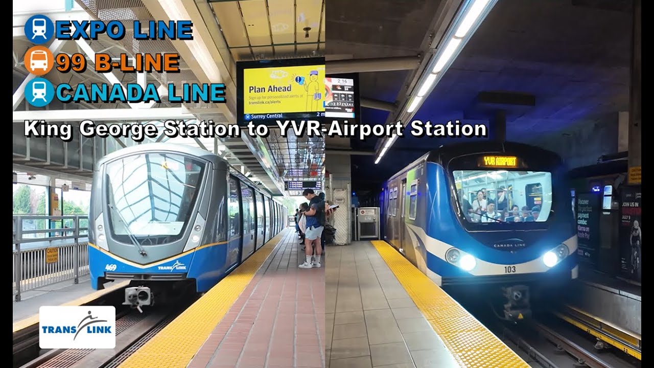 Vancouver SkyTrain POV Walk: King George Station to YVR-Airport Station ...