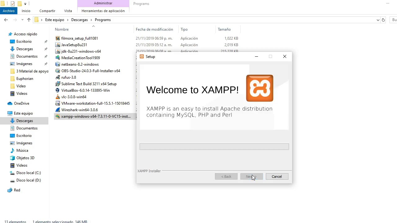 Como descargar e instalar Xampp y Netbeans para Windows HD 2019 (Tutorial) - YouTube
