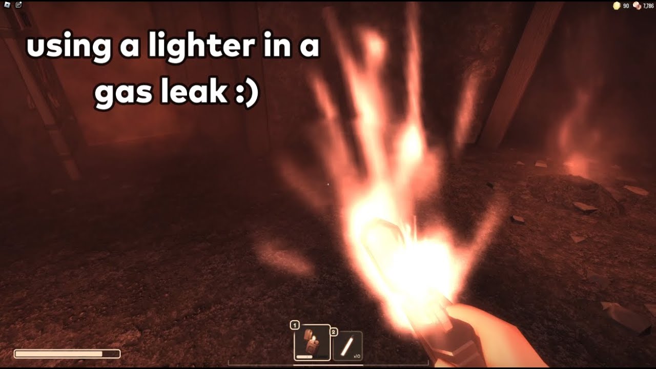 What happens when you use a LIGHTER in a Firedamp Leak? (DOORS FLOOR 2 ...
