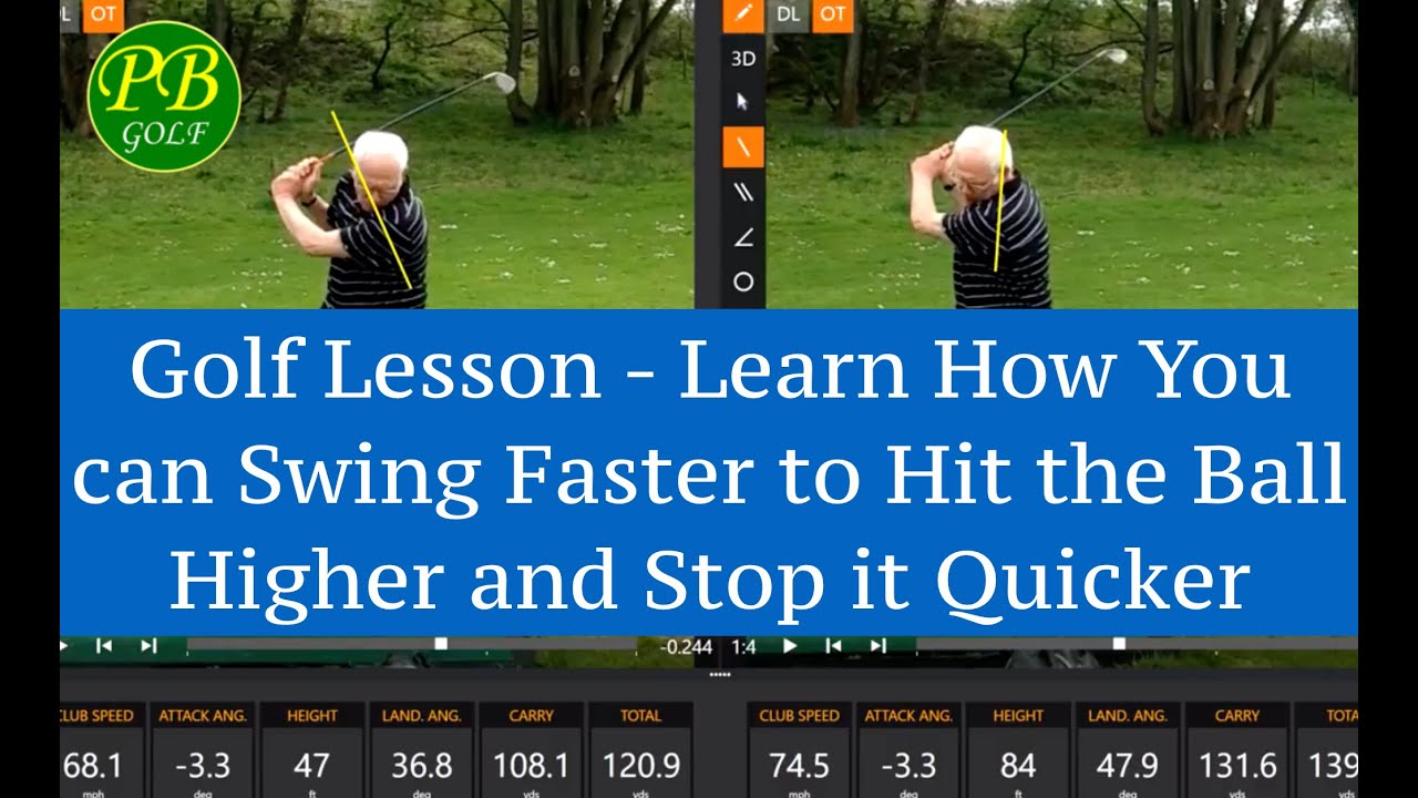 Golf Lesson - Learn to Swing Faster to Hit the Ball Higher and Stop it ...