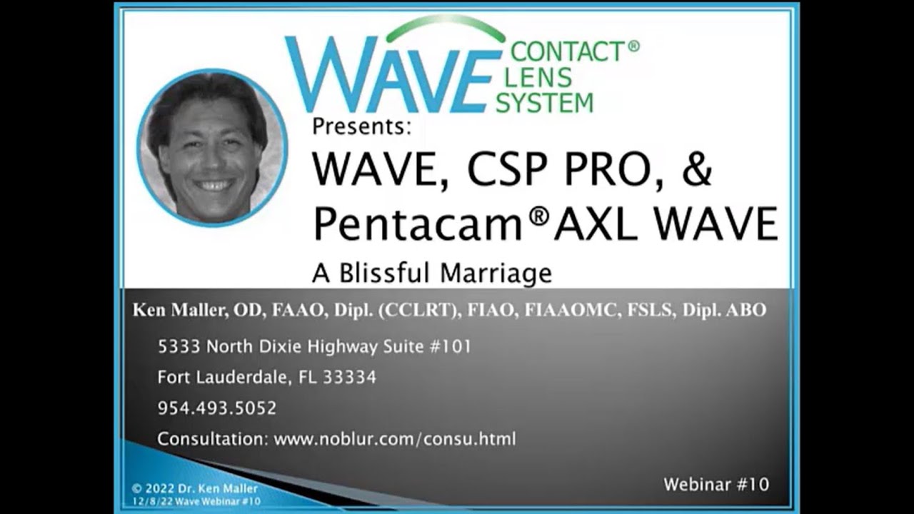 WAVE, CSP Pro, & Pentacam® AXL WAVE- A Blissful Marriage - YouTube