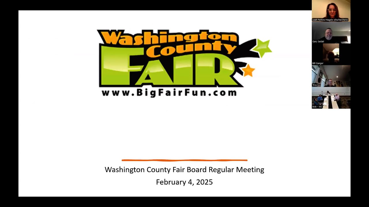 Washington County Fair Board Meeting | Wednesday February 5, 2025 - YouTube