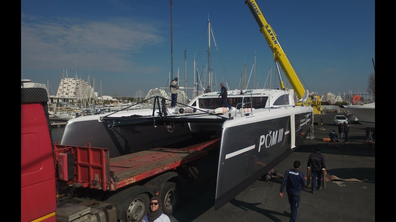 Launching Outremer 5X "Pom III" - YouTube