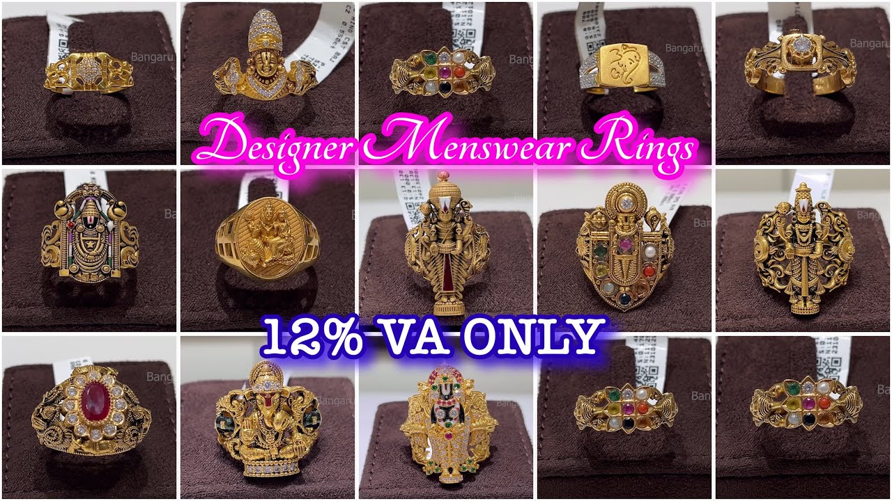 Designer Men's Ring Styles | Gold & Traditional Rings | Only 12% on V.A ...