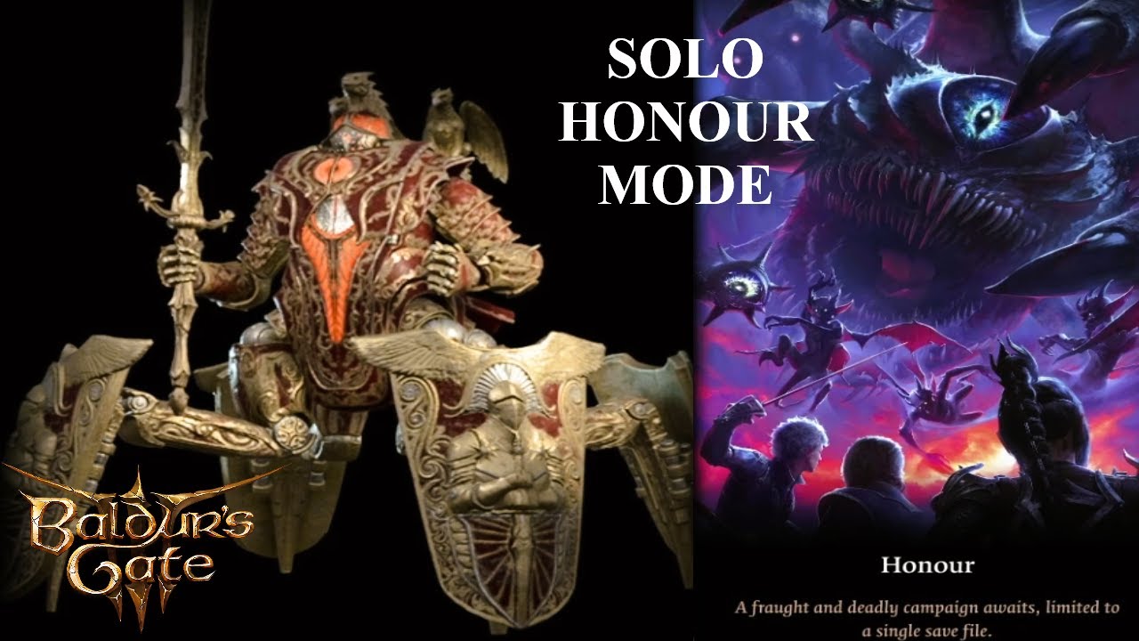 Baldur's Gate 3: Solo Steel Watcher Titan Fight | Honour Mode - YouTube