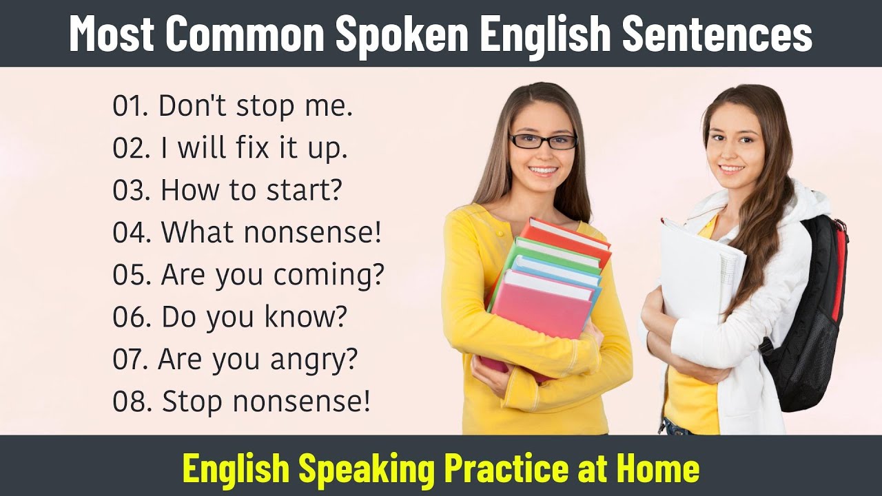 English Speaking Practice at Home - 50 Most Common Spoken English ...