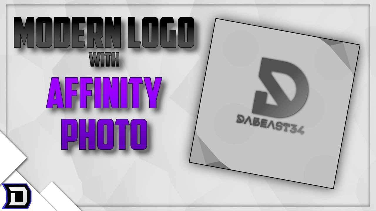 How to make a modern logo with Affinity Photo! - YouTube