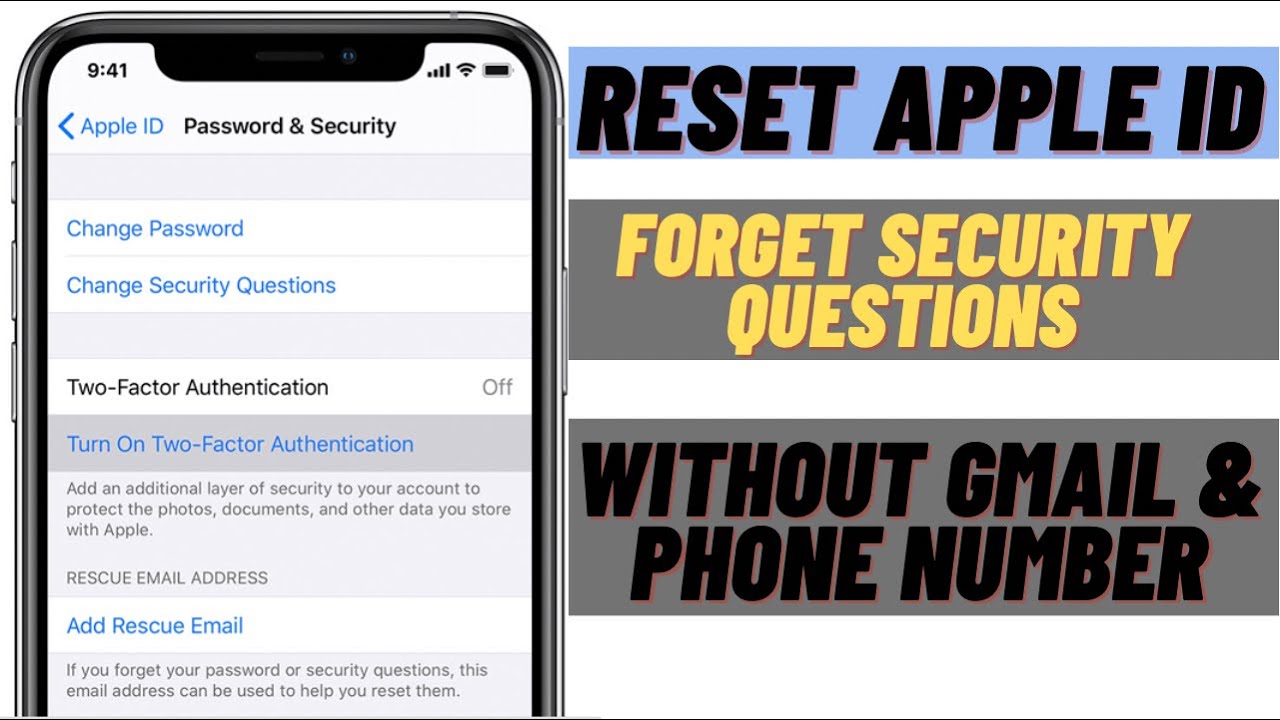 How To Reset Forget Apple ID Security Questions Without Gmail & Phone ...