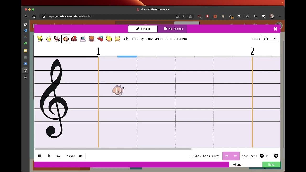 Makecode Arcade creating a Musical theme tune in the Asset maker - YouTube