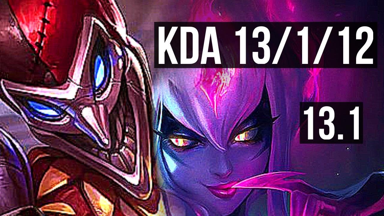 SHACO vs EVE (JNG) | 13/1/12, 4.4M mastery, 1400+ games, Legendary ...