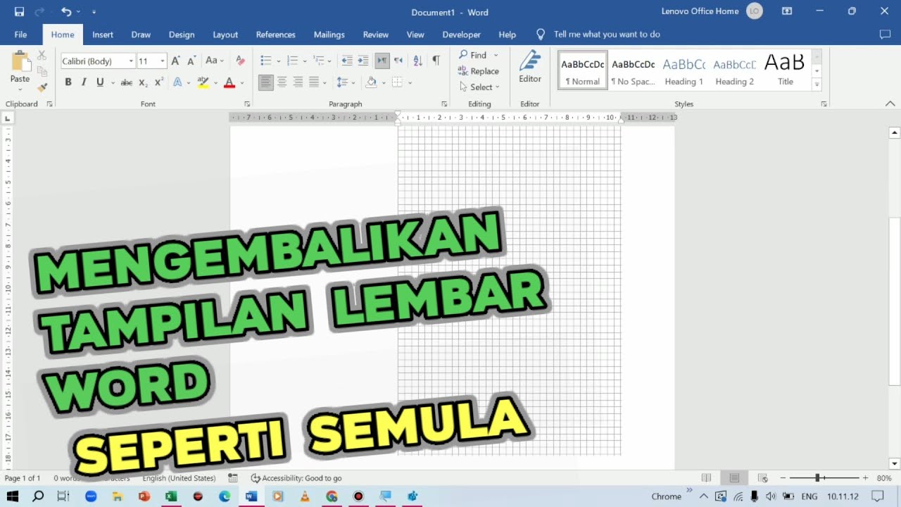 Cara Mengembalikan Pengaturan Lembar Kerja di Word Kembali Ke ...