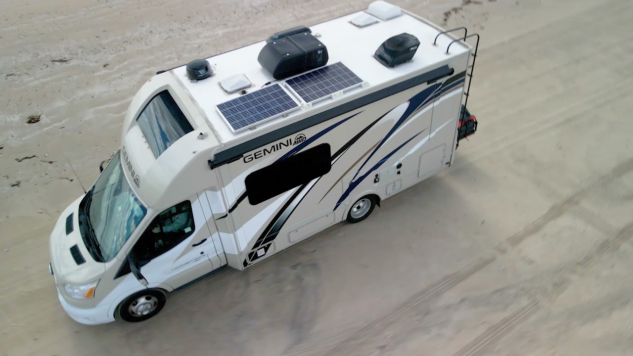 RV on the Beach - Thor Gemini - Ford Transit AWD - YouTube