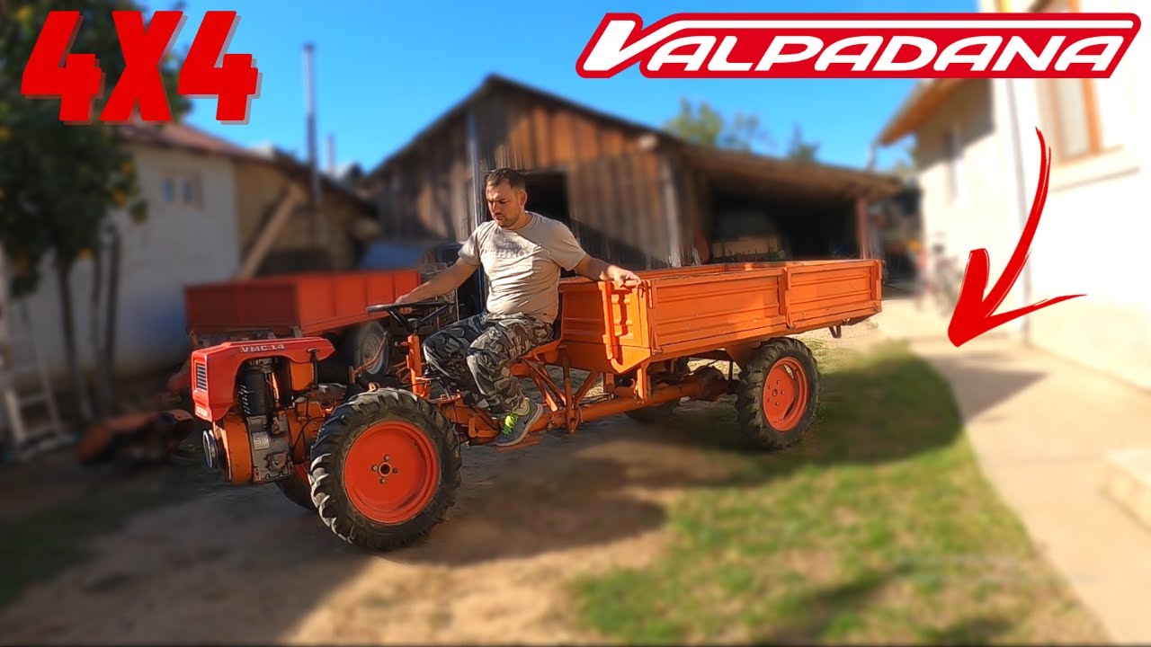 Motocultor 4x4 cu Remorca si Freza - Valpadana VMC 14 (Prezentare si ...